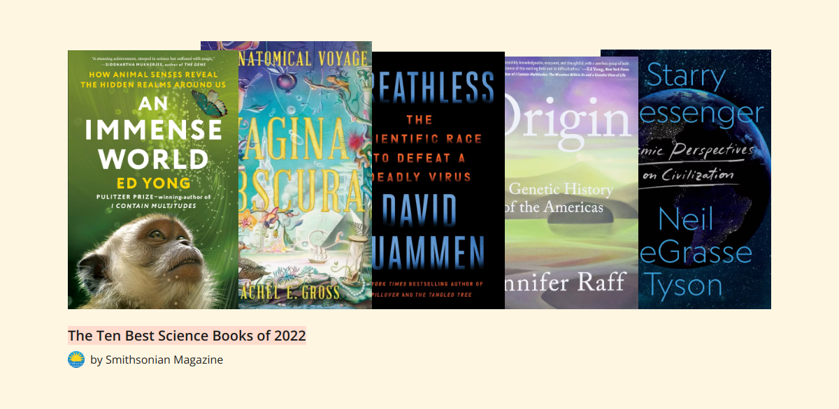 The Ten Best Science Books of 2022 | Booklisti