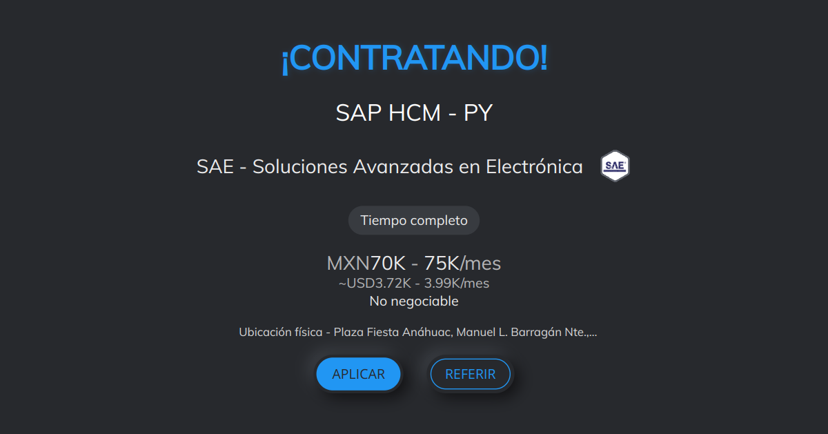 SAP HCM - PY en SAE - Soluciones Avanzadas en Electrónica | Torre