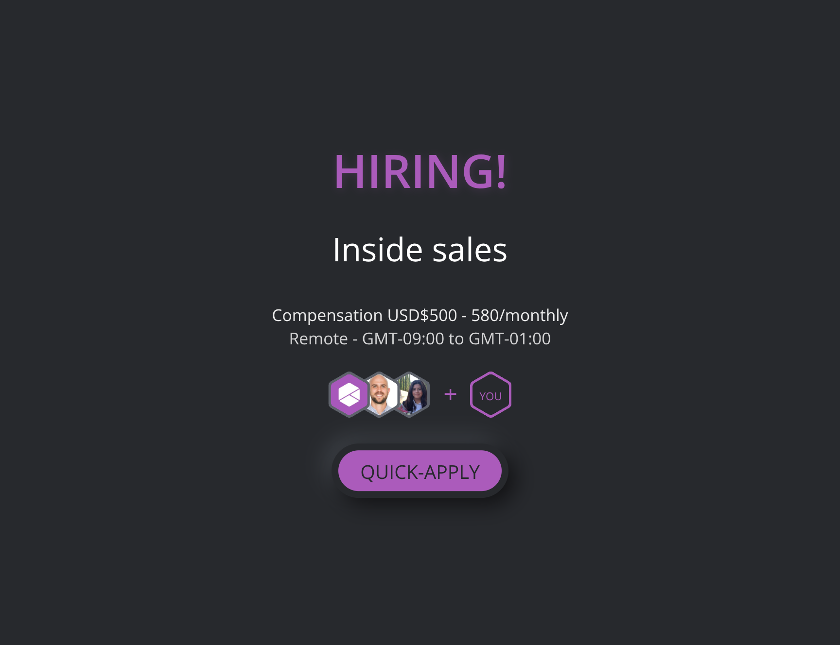 Inside sales at Zipdev | Torre