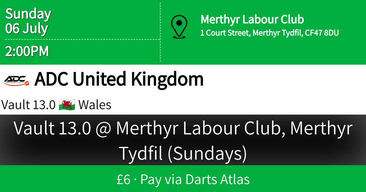 Vault 13.0 @ Merthyr Labour Club, Merthyr Tydfil (Sundays)