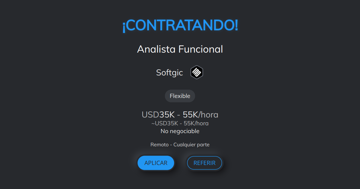 Analista Funcional en Softgic | Torre