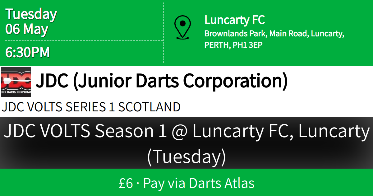 JDC VOLTS Season 1 @ Luncarty FC, Luncarty (Tuesday)