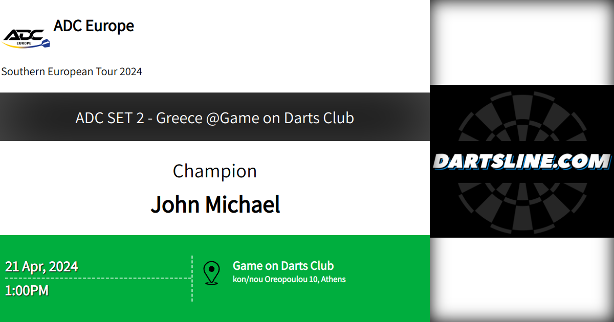 ADC SET 2 - Greece @Game on Darts Club