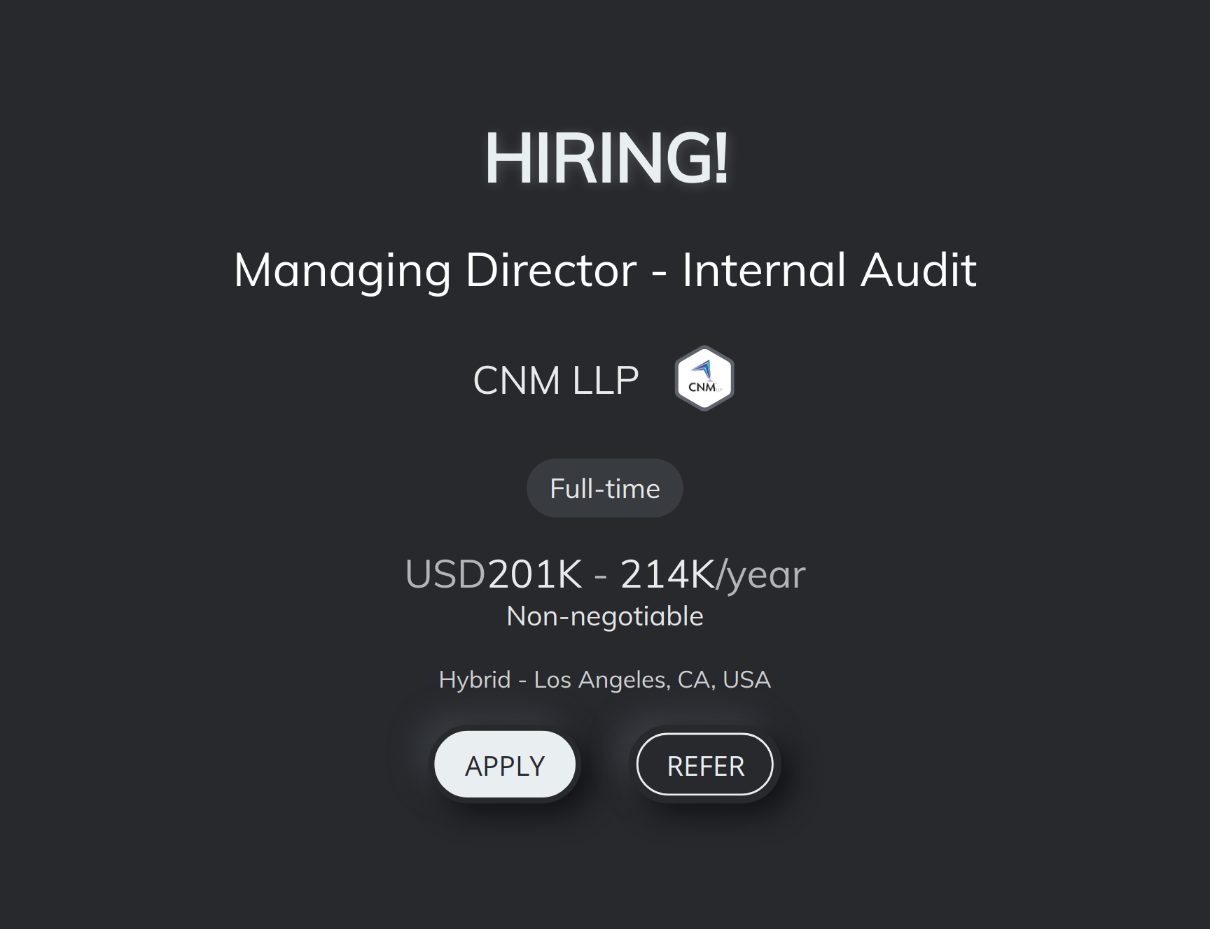 Managing Director - Internal Audit at CNM LLP | Torre Managing Director - Internal Audit at CNM LLP | Torre