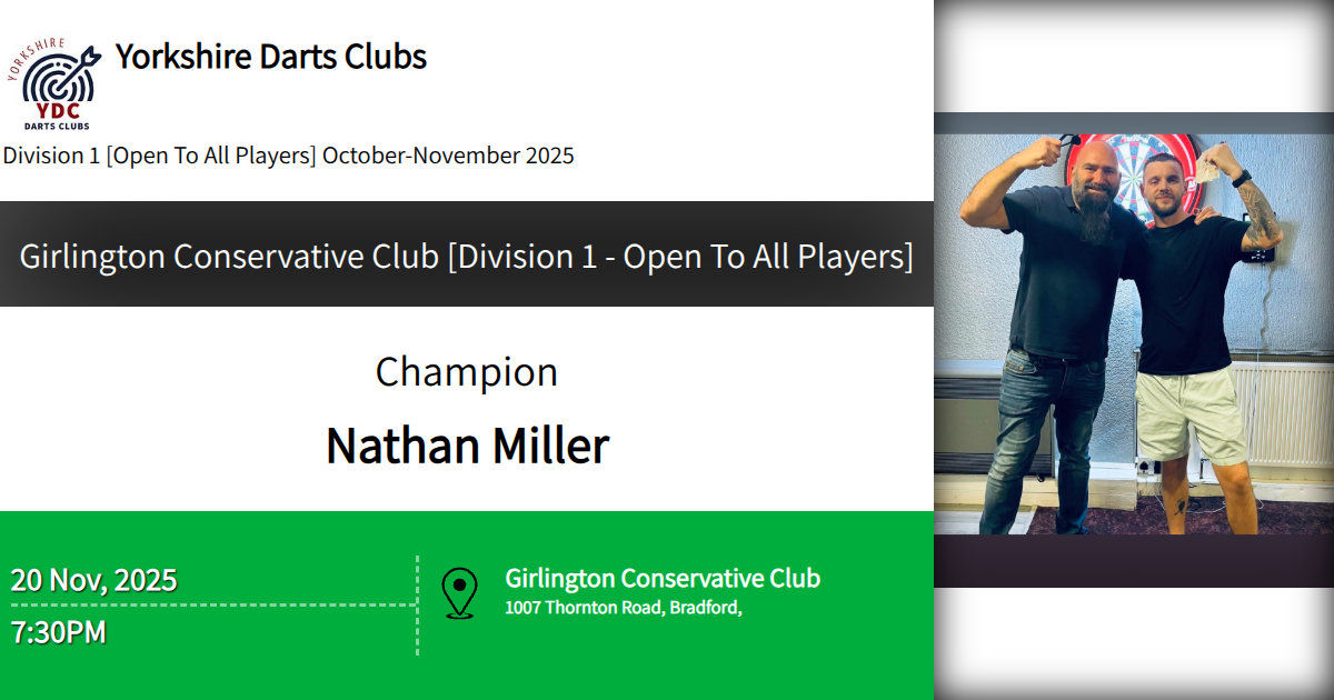 Girlington Conservative Club [Division 1 - Open To All Players]