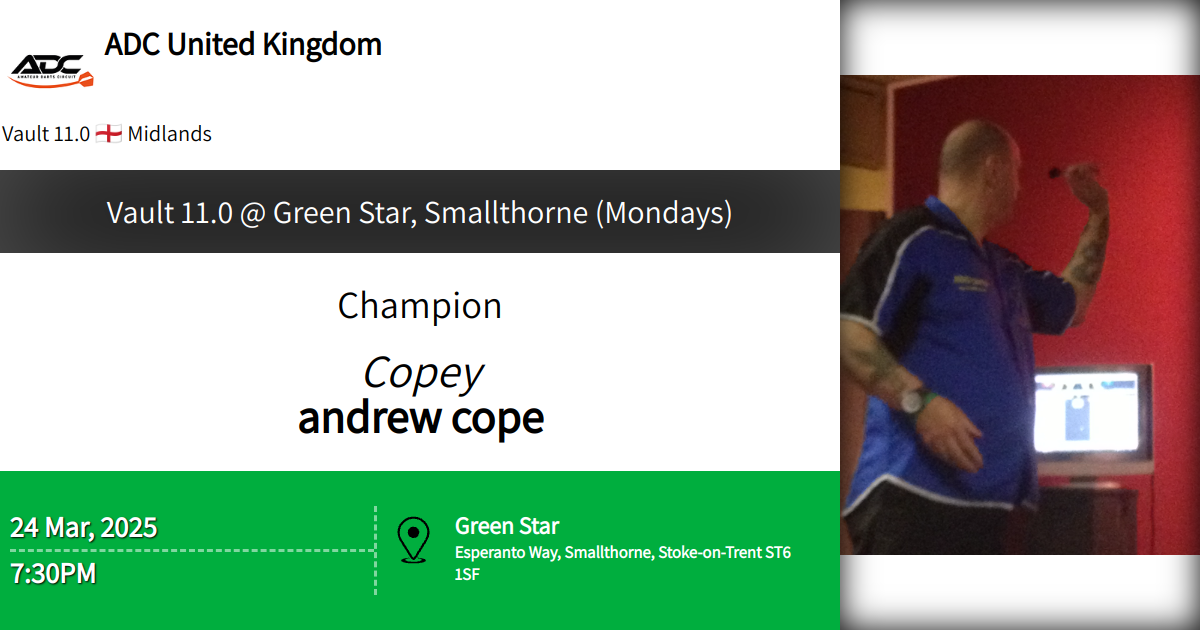 Vault 11.0 @ Green Star, Smallthorne (Mondays)