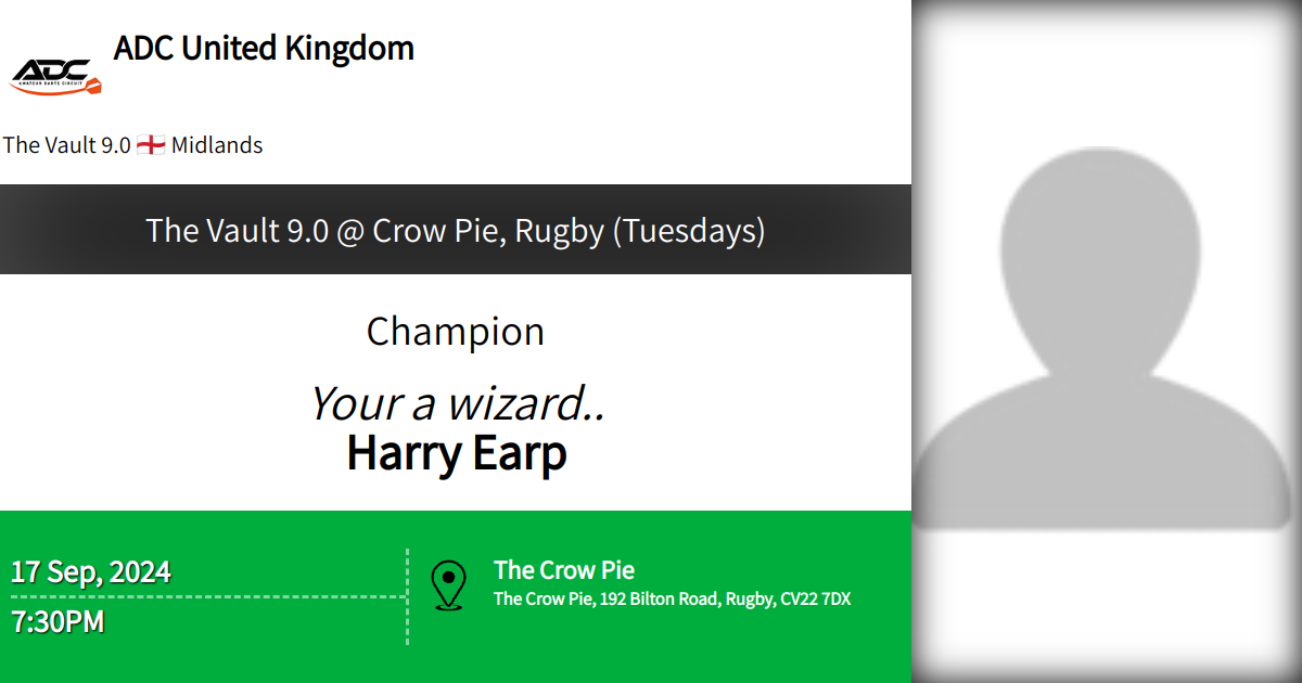 The Vault 9.0 @ Crow Pie, Rugby (Tuesdays)