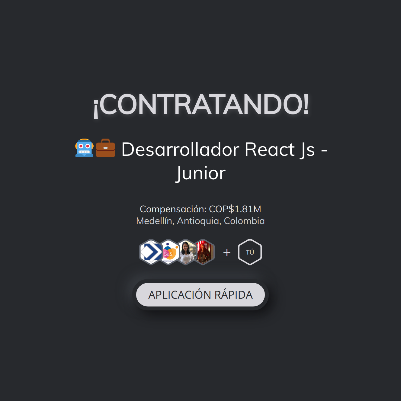 🤖💼 Desarrollador React Js - Junior en SysGestion | Torre 🤖💼 Desarrollador React Js - Junior en SysGestion | Torre
