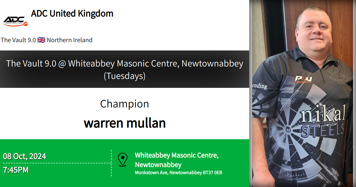 The Vault 9.0 @ Whiteabbey Masonic Centre, Newtownabbey (Tuesdays)