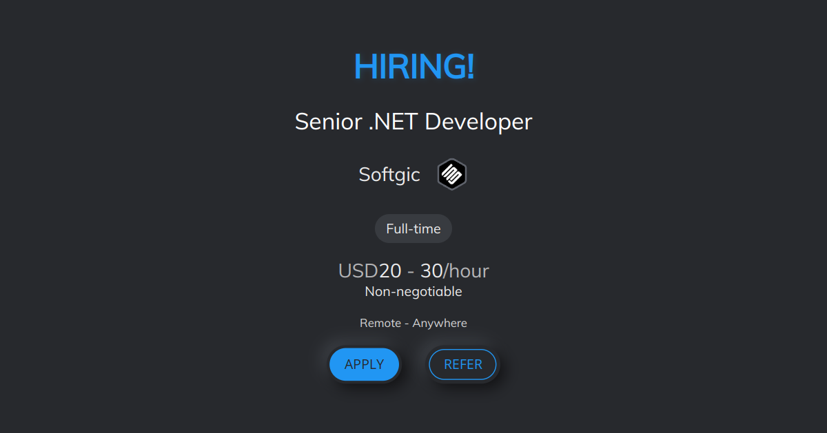 Senior .NET Developer at Softgic | Torre