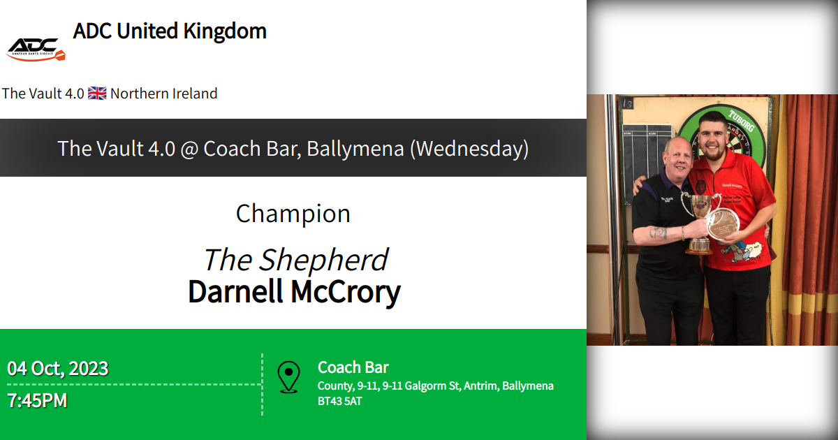 The Vault 4.0 @ Coach Bar, Ballymena (Wednesday)