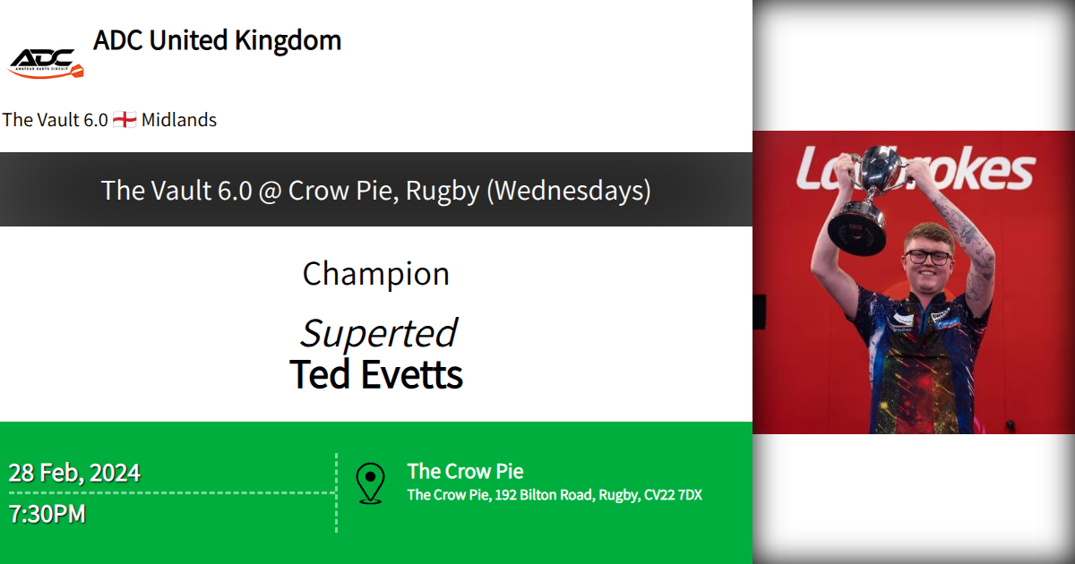 The Vault 6.0 @ Crow Pie, Rugby (Wednesdays)