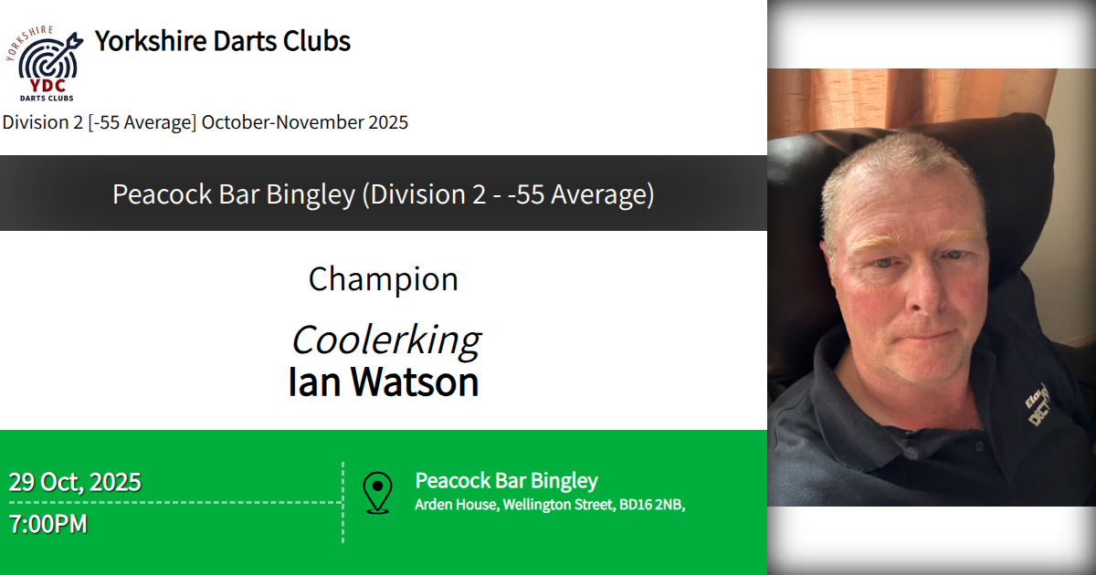 Peacock Bar Bingley (Division 2 - -55 Average)