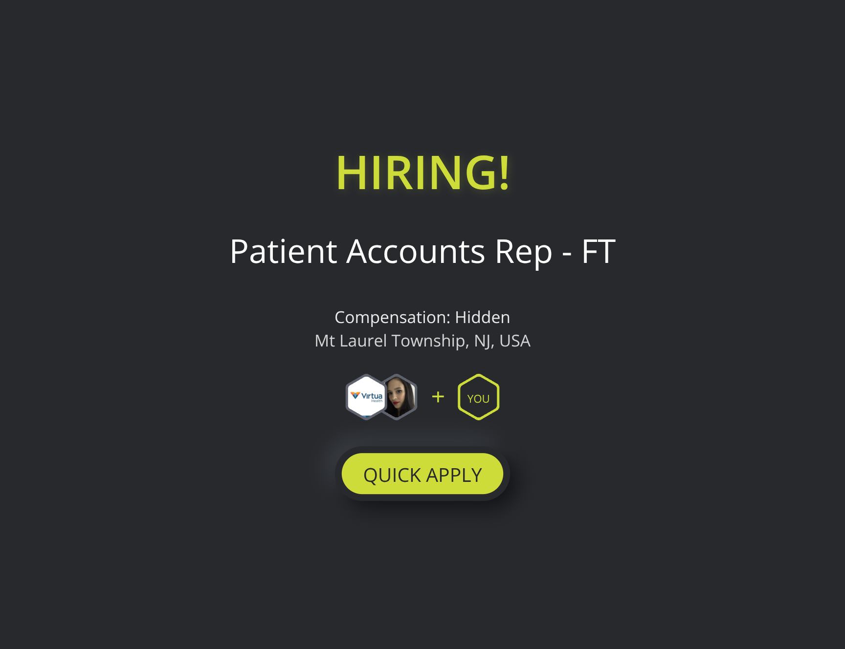 Patient Accounts Rep - FT at Virtua Health | Torre