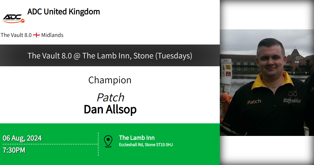 The Vault 8.0 @ The Lamb Inn, Stone (Tuesdays)