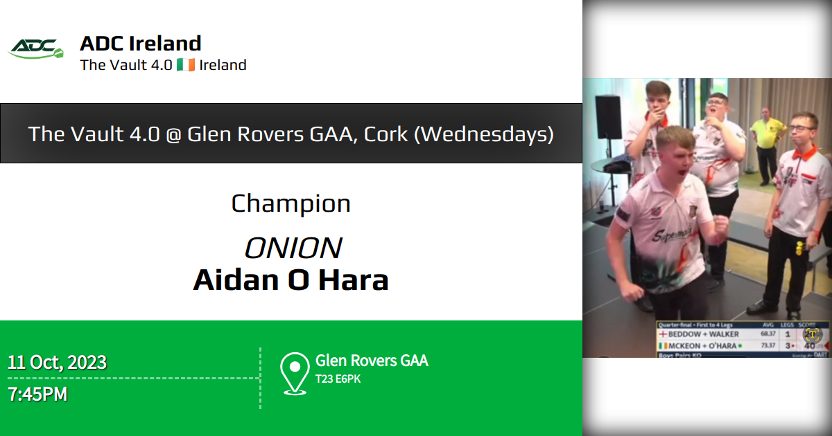 The Vault 4.0 @ Glen Rovers GAA, Cork (Wednesdays)