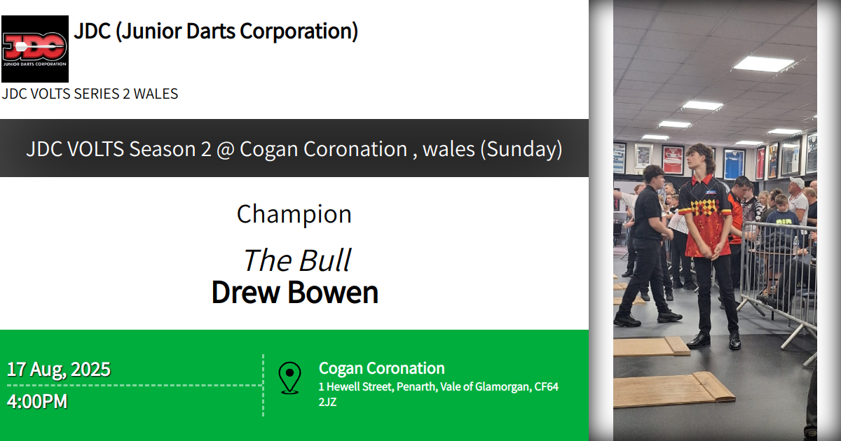 JDC VOLTS Season 2 @ Cogan Coronation , wales (Sunday)