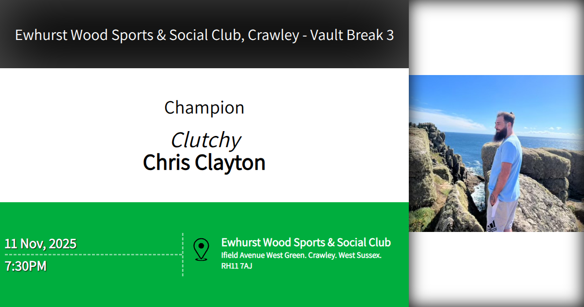 Ewhurst Wood Sports & Social Club, Crawley - Vault Break 3