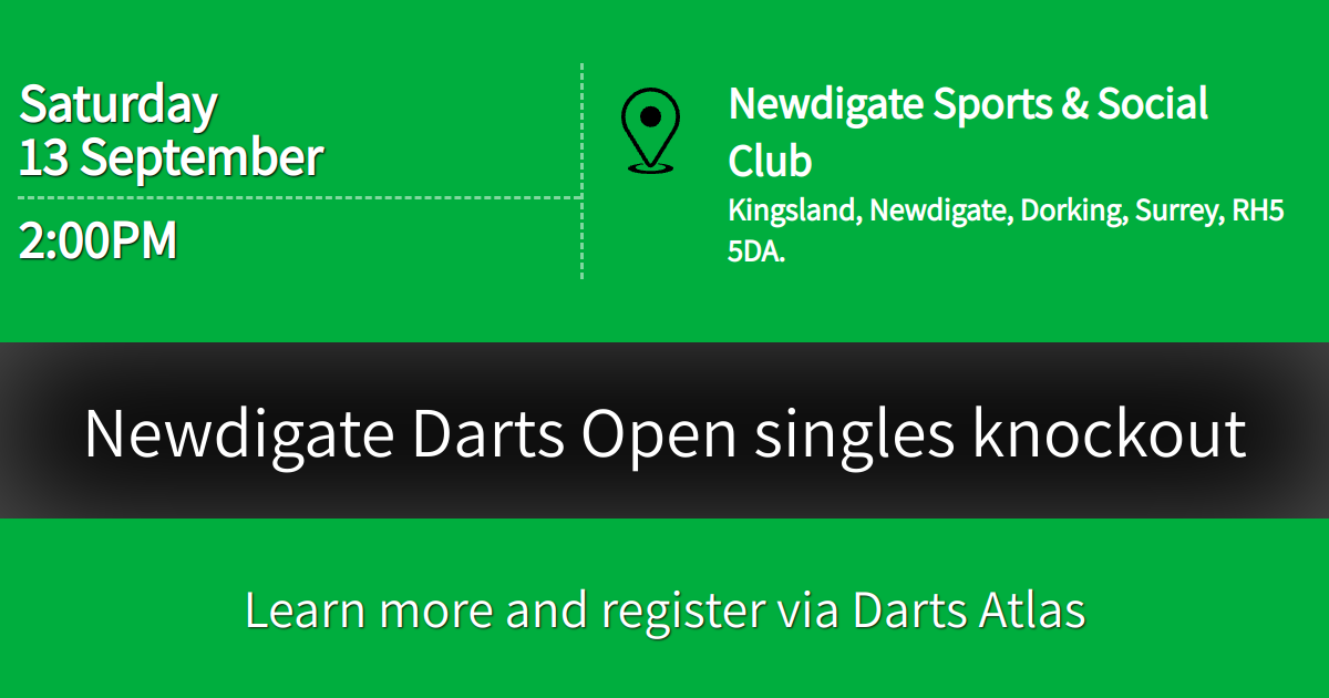 Newdigate Darts Open singles knockout