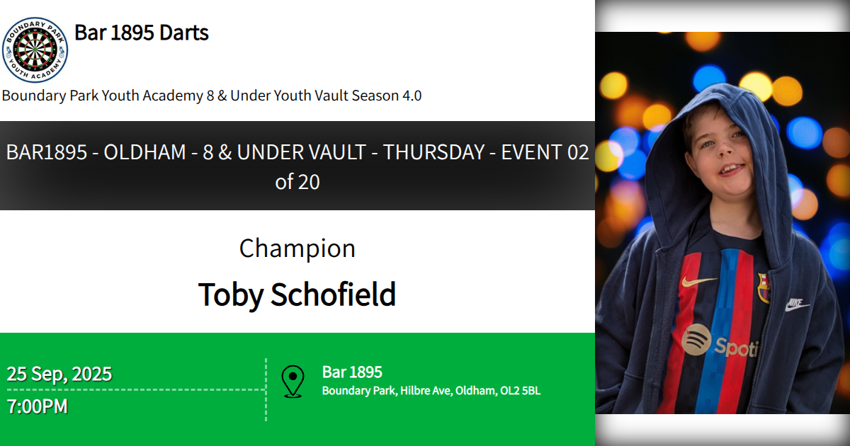 BAR1895 - OLDHAM - 8 & UNDER VAULT - THURSDAY - EVENT 02 of 20