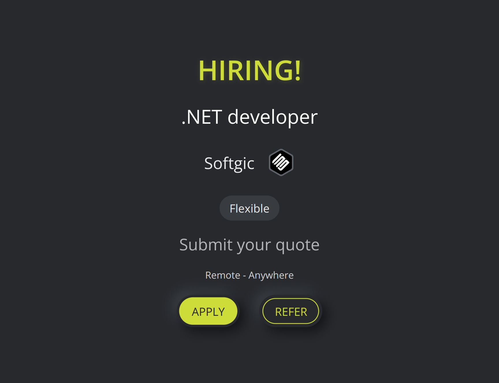 .NET developer at Softgic | Torre