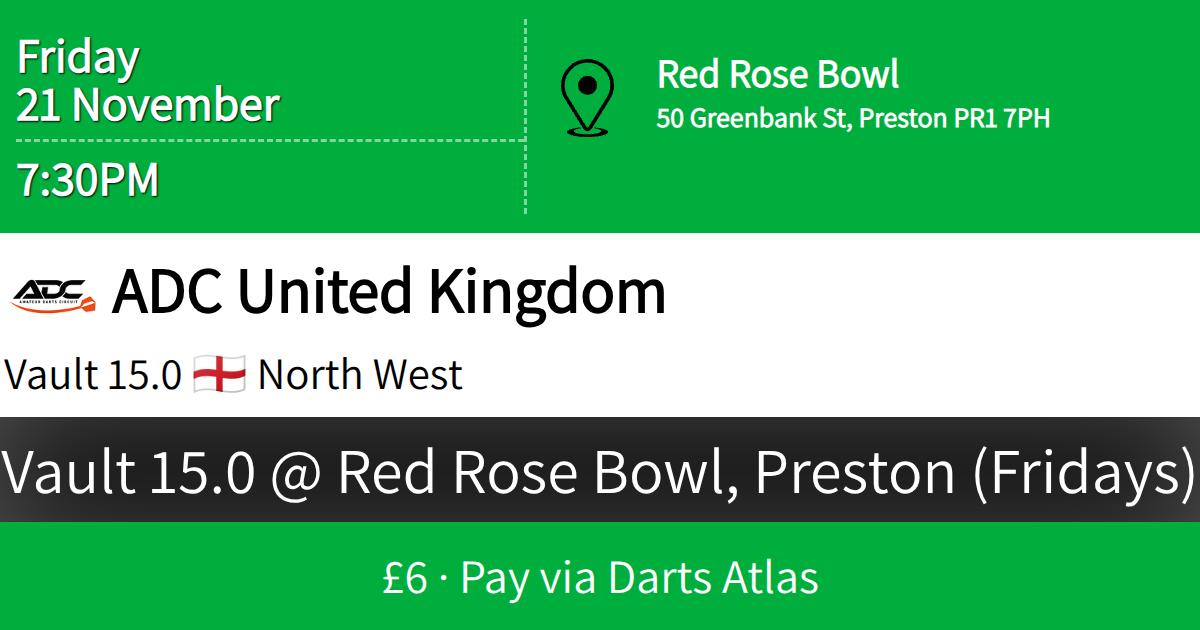 Vault 15.0 @ Red Rose Bowl, Preston (Fridays)