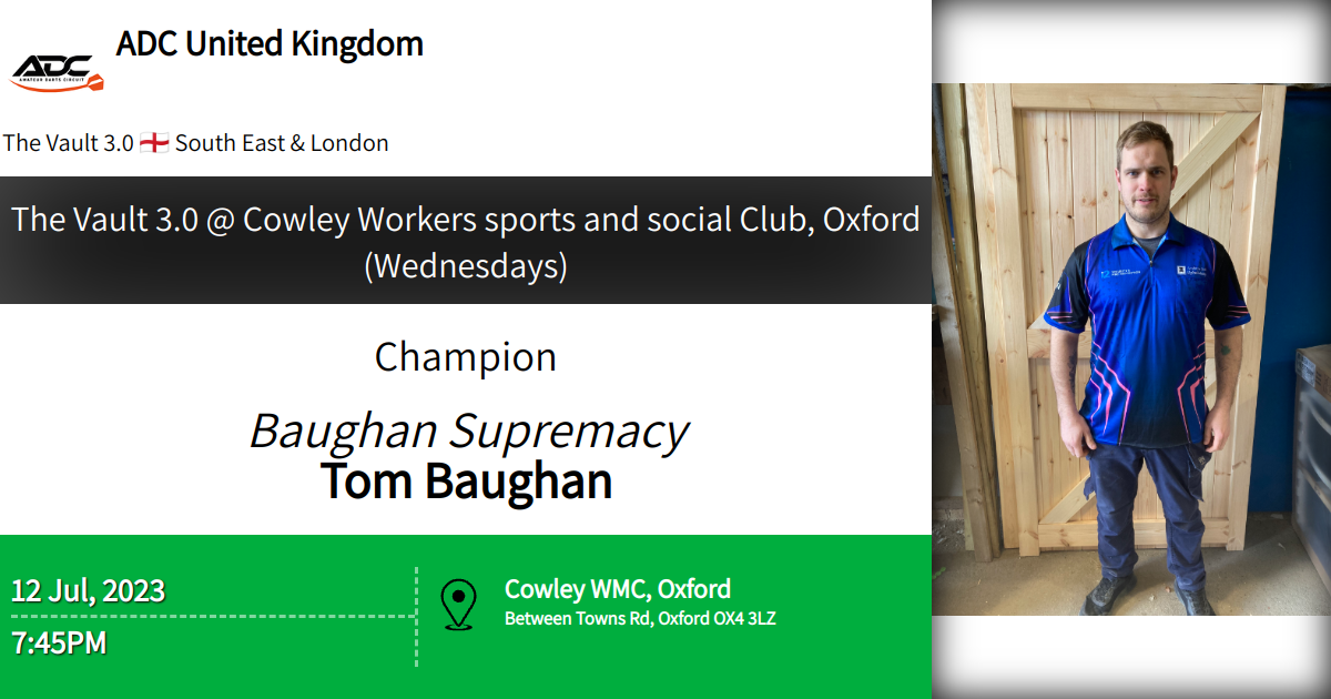 The Vault 3.0 @ Cowley Workers sports and social Club, Oxford (Wednesdays)