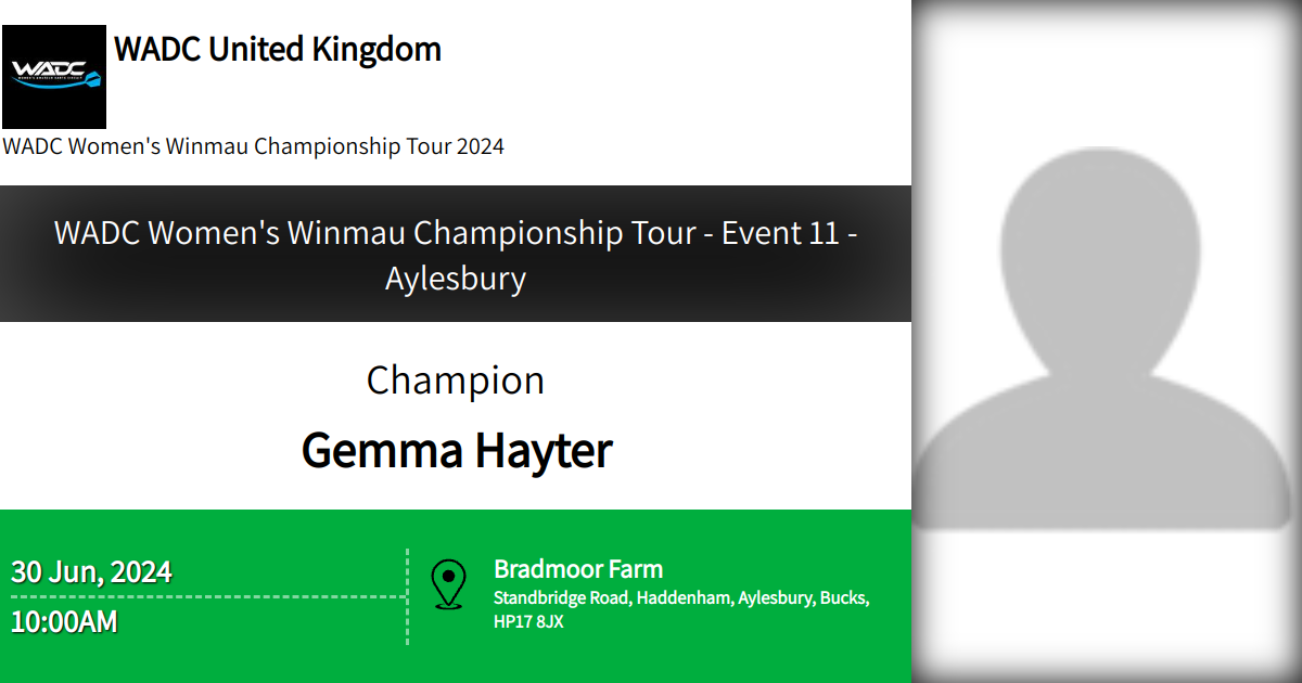 WADC Women's Winmau Championship Tour - Event 11 - Aylesbury