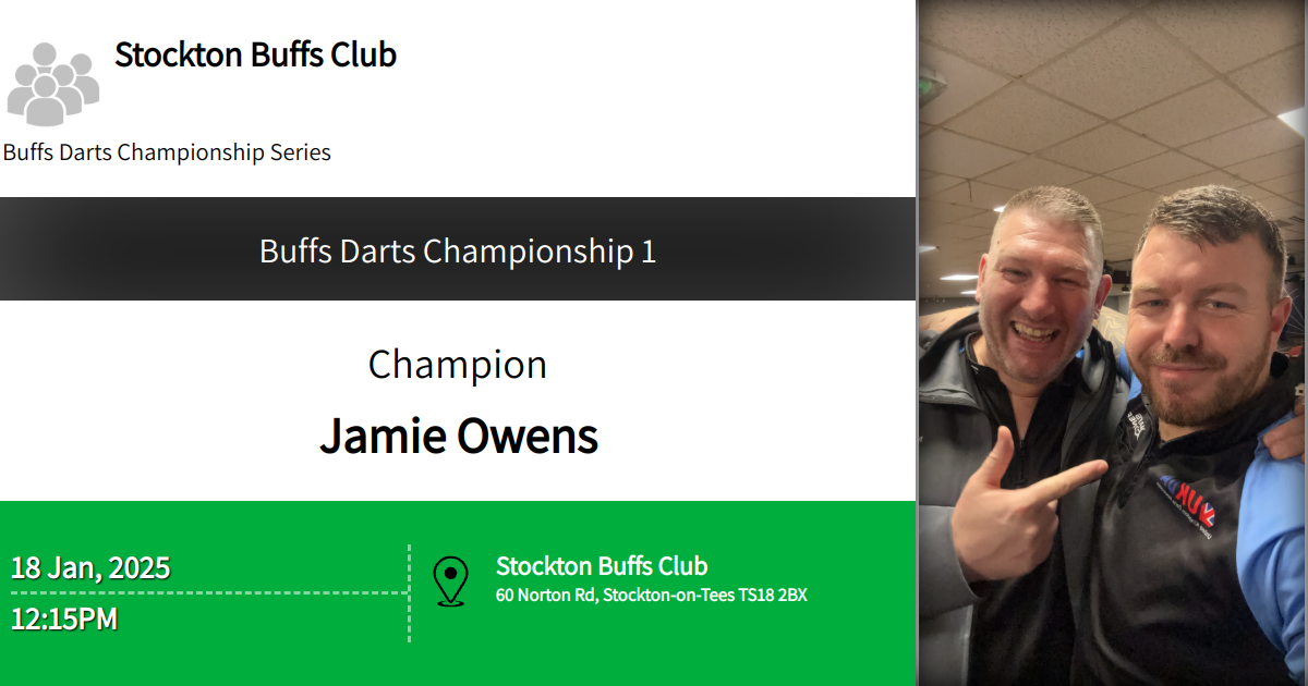 Buffs Darts Championship 1