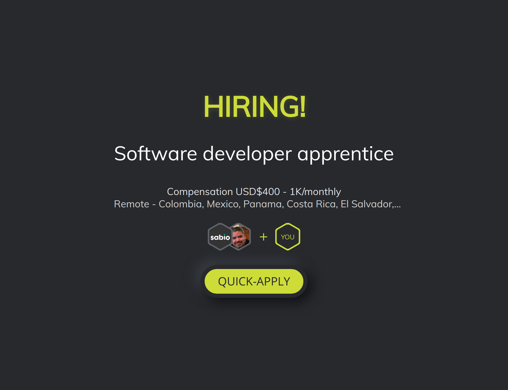 Software developer apprentice at Sabio | Torre