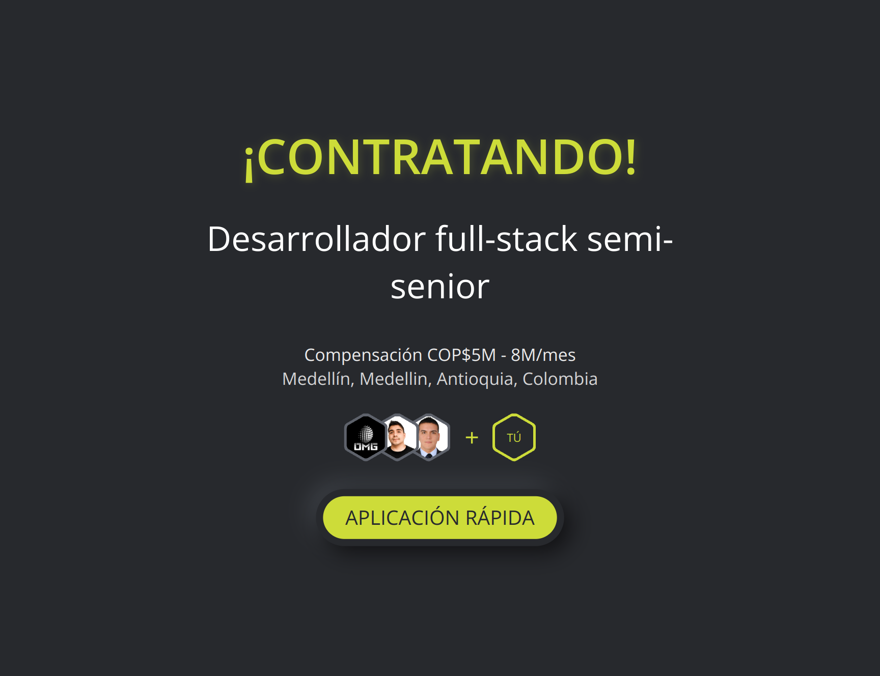 Desarrollador full-stack semi-senior | Torre Desarrollador full-stack semi-senior | Torre