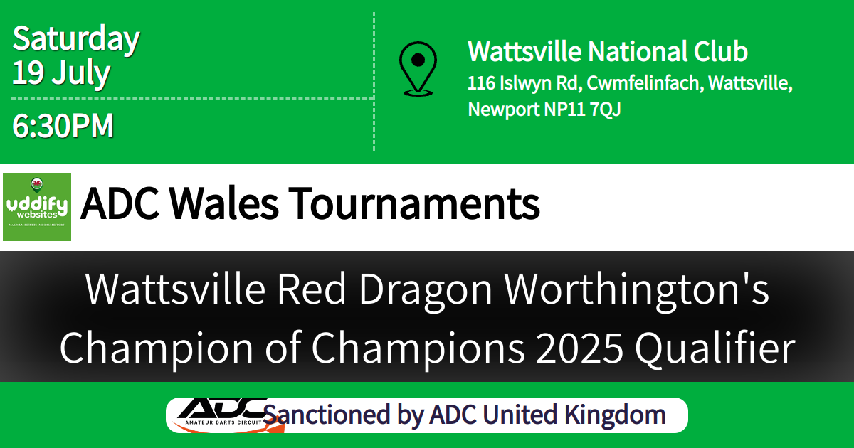 Wattsville Red Dragon Worthington's Champion of Champions 2025 Qualifier