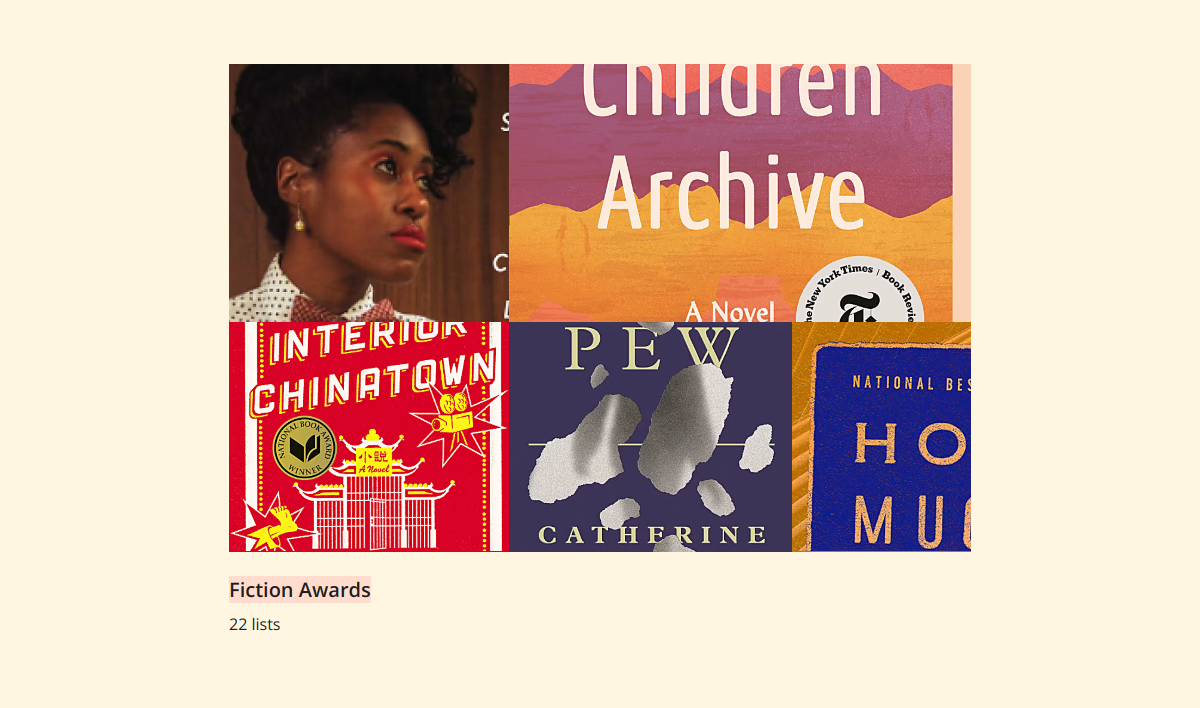 Fiction Awards | Booklisti