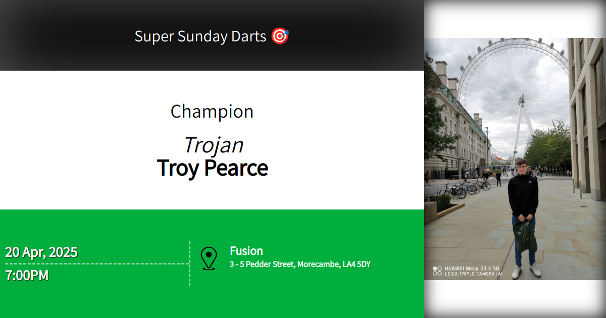 Super Sunday Darts 🎯