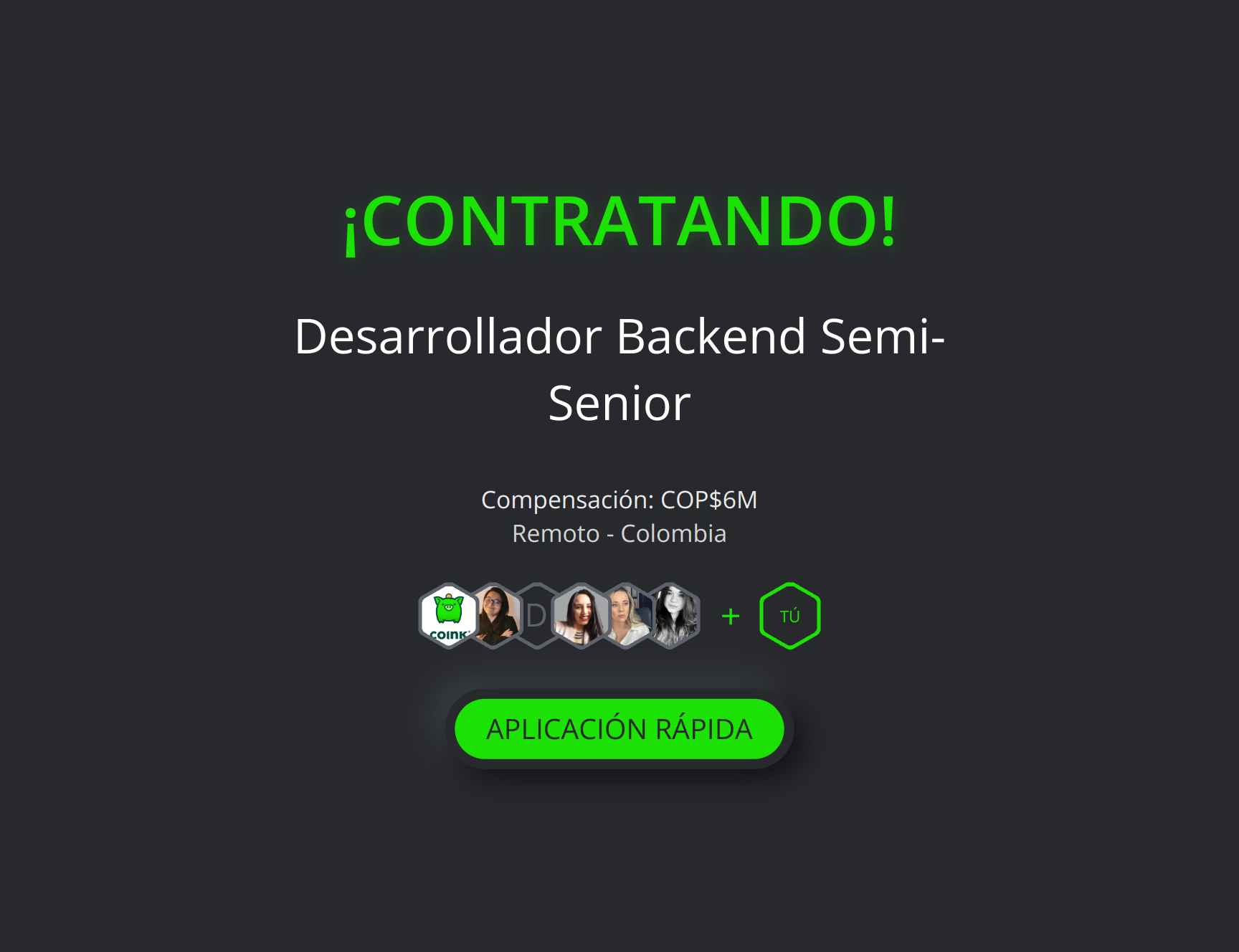 Desarrollador Backend Semi-Senior Desarrollador Backend Semi-Senior