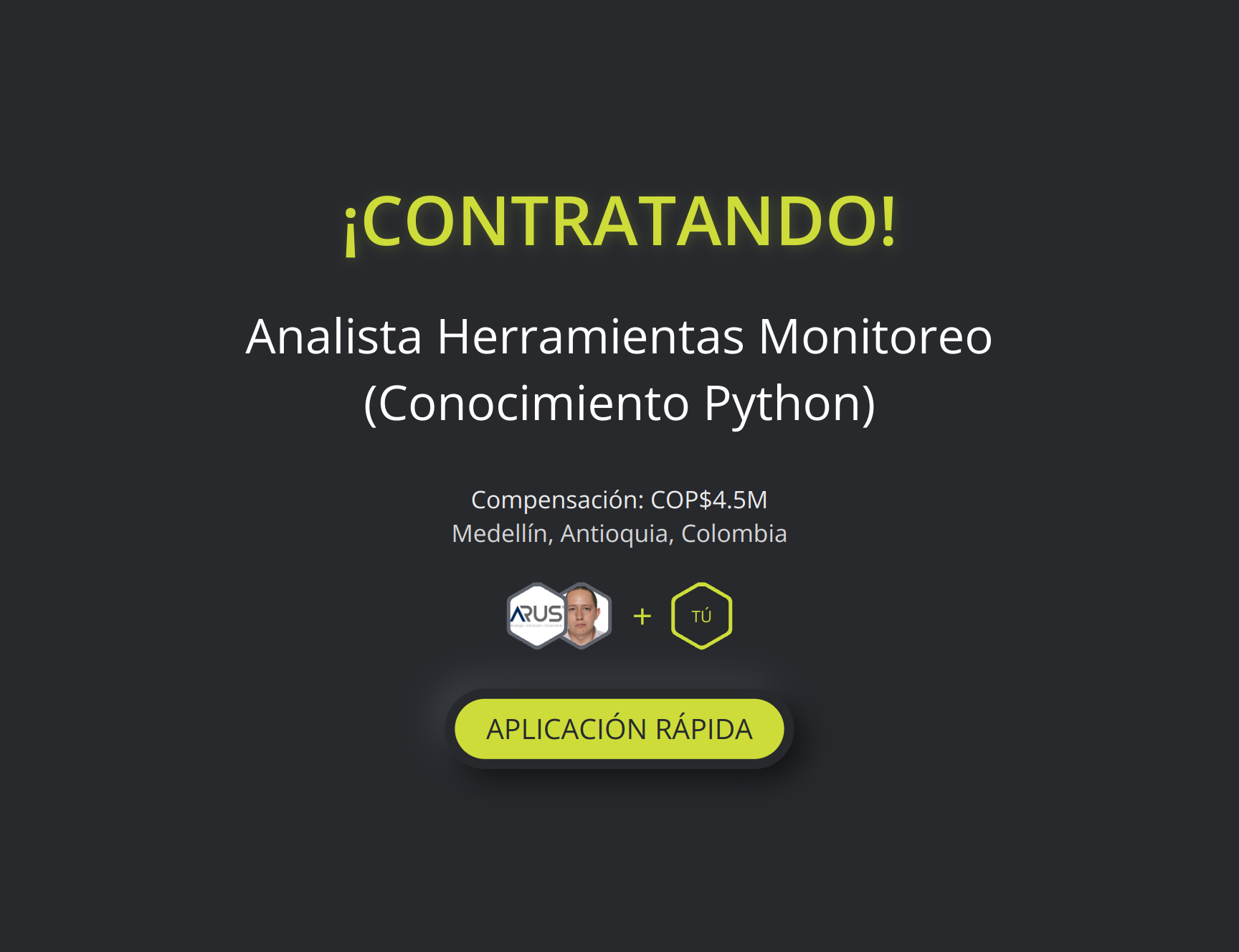 Analista Herramientas Monitoreo (Conocimiento Python) en Arus | Torre Analista Herramientas Monitoreo (Conocimiento Python) en Arus | Torre