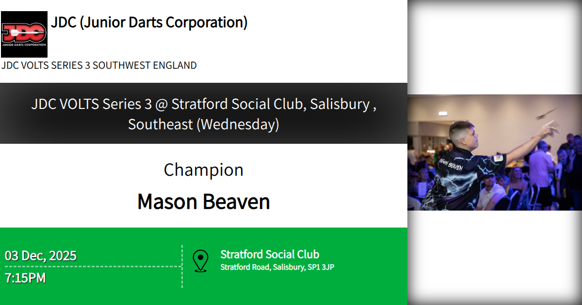 JDC VOLTS Series 3 @ Stratford Social Club, Salisbury , Southeast ...