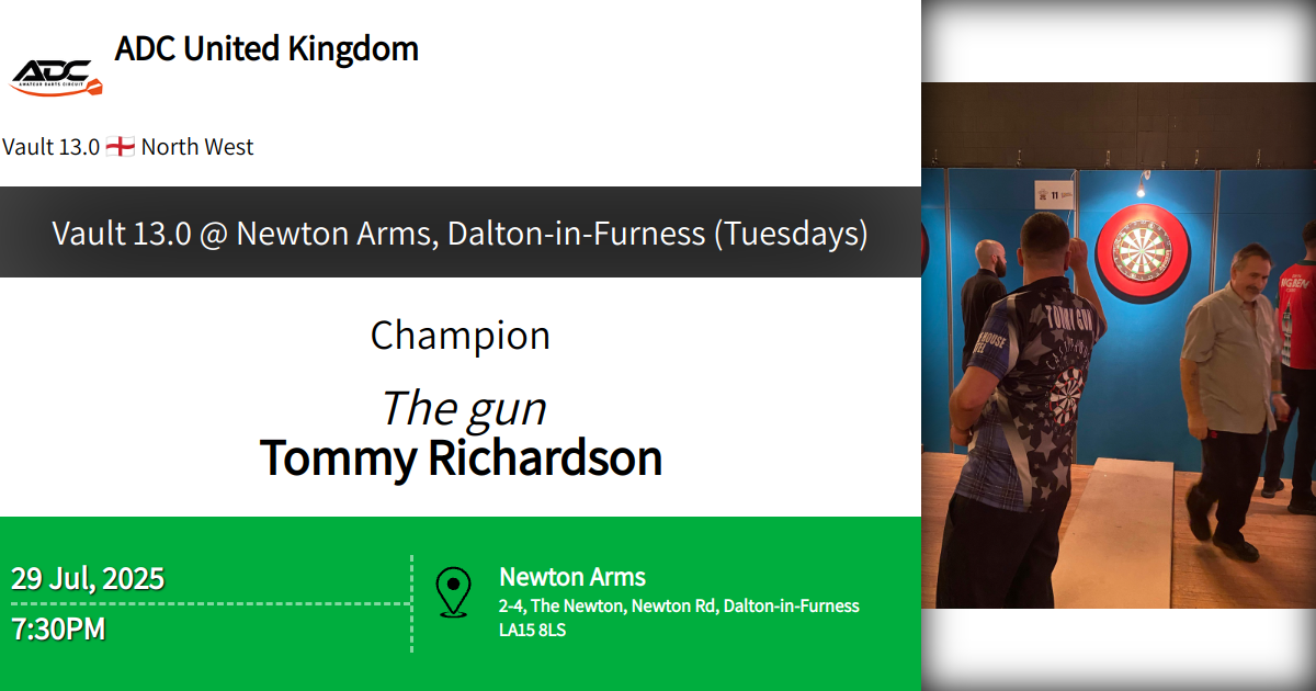 Vault 13.0 @ Newton Arms, Dalton-in-Furness (Tuesdays)