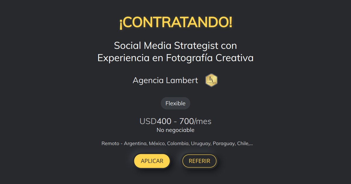 Social Media Strategist con Experiencia en Fotografía Creativa en ...