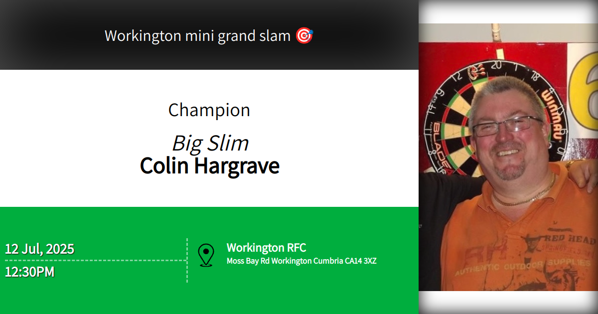 Workington mini grand slam 🎯