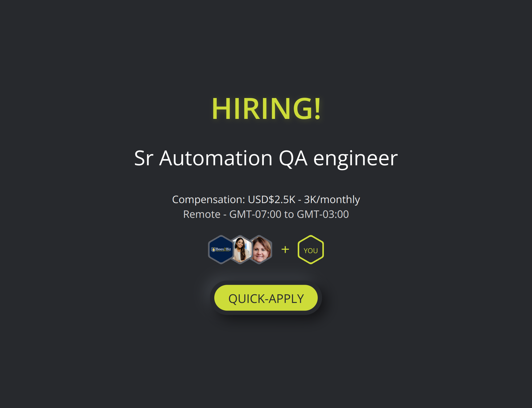 Sr Automation QA engineer at Bees2Biz | Torre Sr Automation QA engineer at Bees2Biz | Torre