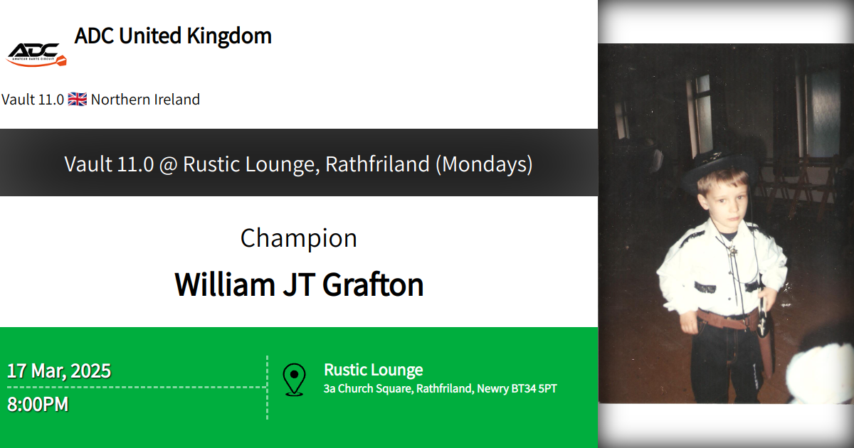 Vault 11.0 @ Rustic Lounge, Rathfriland (Mondays)