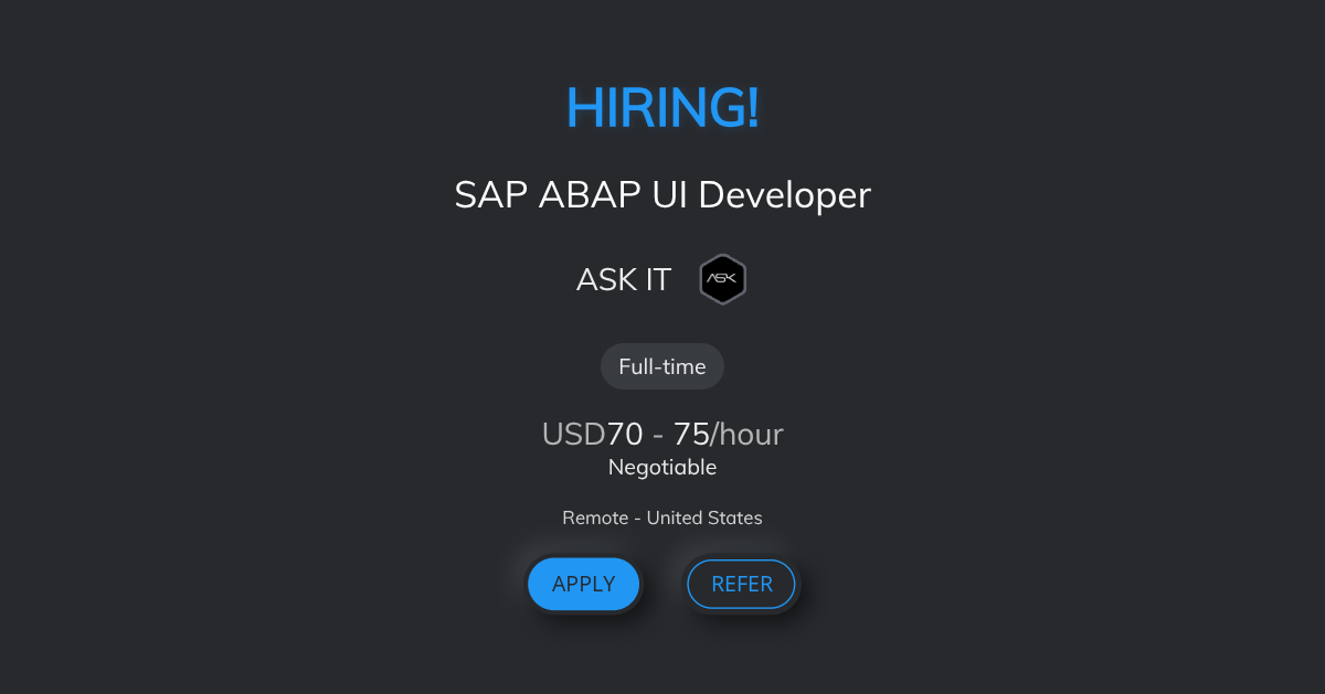 SAP ABAP UI Developer at ASK IT | Torre