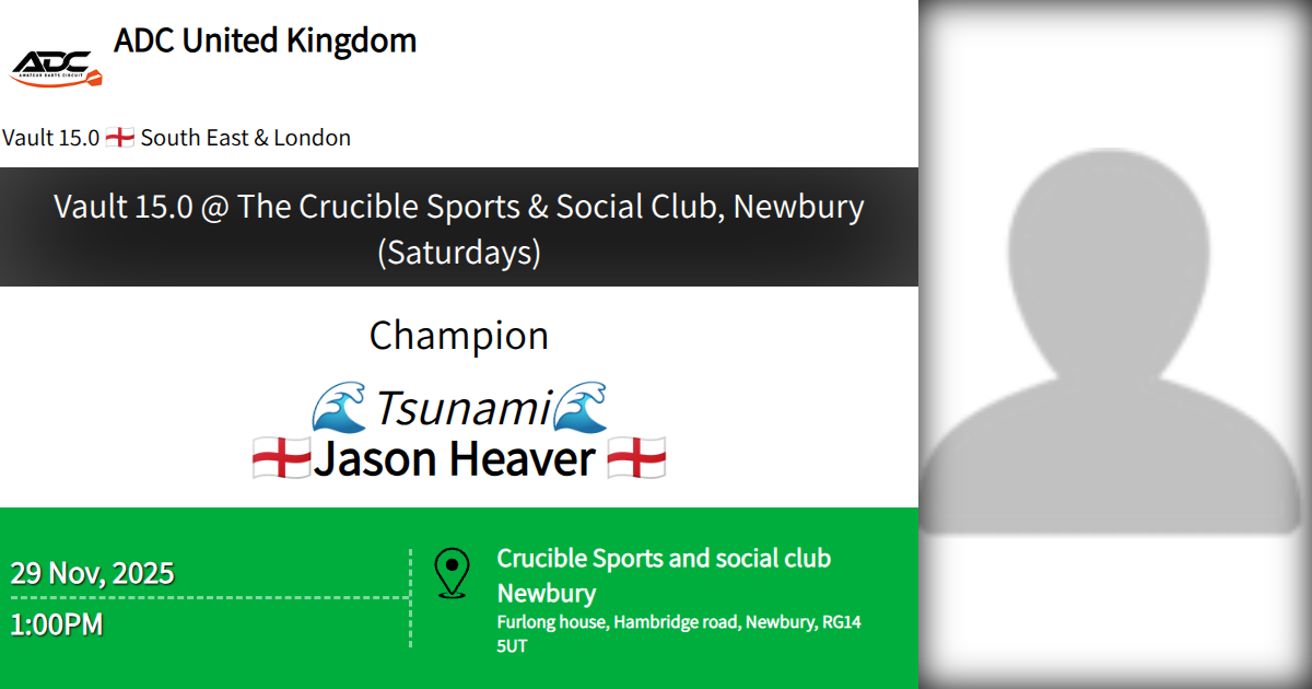 Vault 15.0 @ The Crucible Sports & Social Club, Newbury (Saturdays)