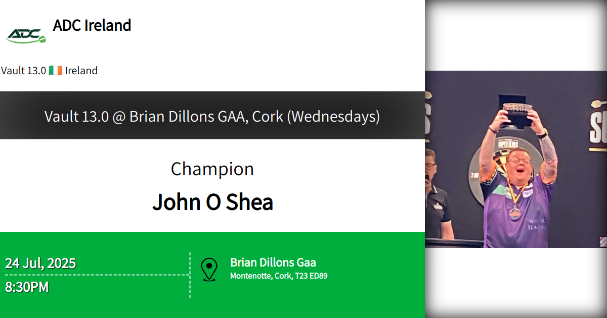 Vault 13.0 @ Brian Dillons GAA, Cork (Wednesdays)