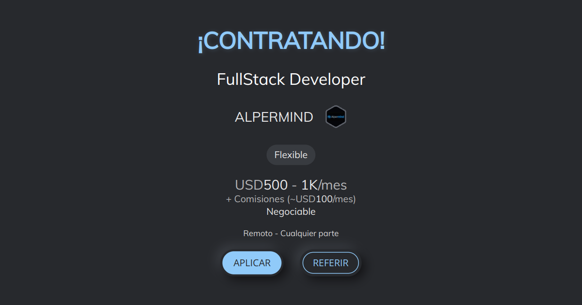 FullStack Developer en ALPERMIND | Torre