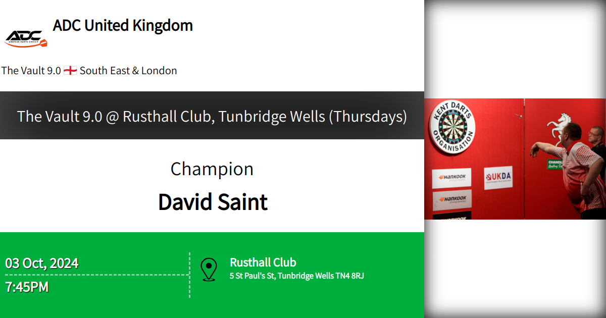 The Vault 9.0 @ Rusthall Club, Tunbridge Wells (Thursdays)