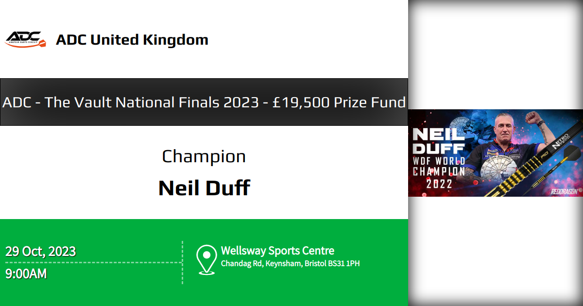 ADC - The Vault National Finals 2023 - £19,500 Prize Fund