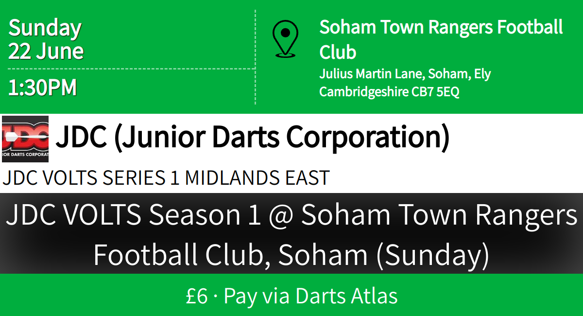 JDC VOLTS Season 1 @ Soham Town Rangers Football Club, Soham (Sunday)
