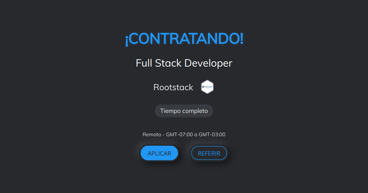 Full Stack Developer en Rootstack | Torre